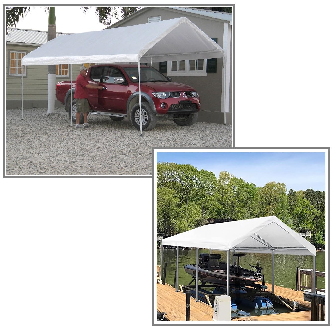 Canopy Fittings 1-3/8" High Peak Carport Connectors Set for Shelter Deck Shed Frame 6, 9, 12, 15 Legs, 6/Pack (3-Way Galvanized)
