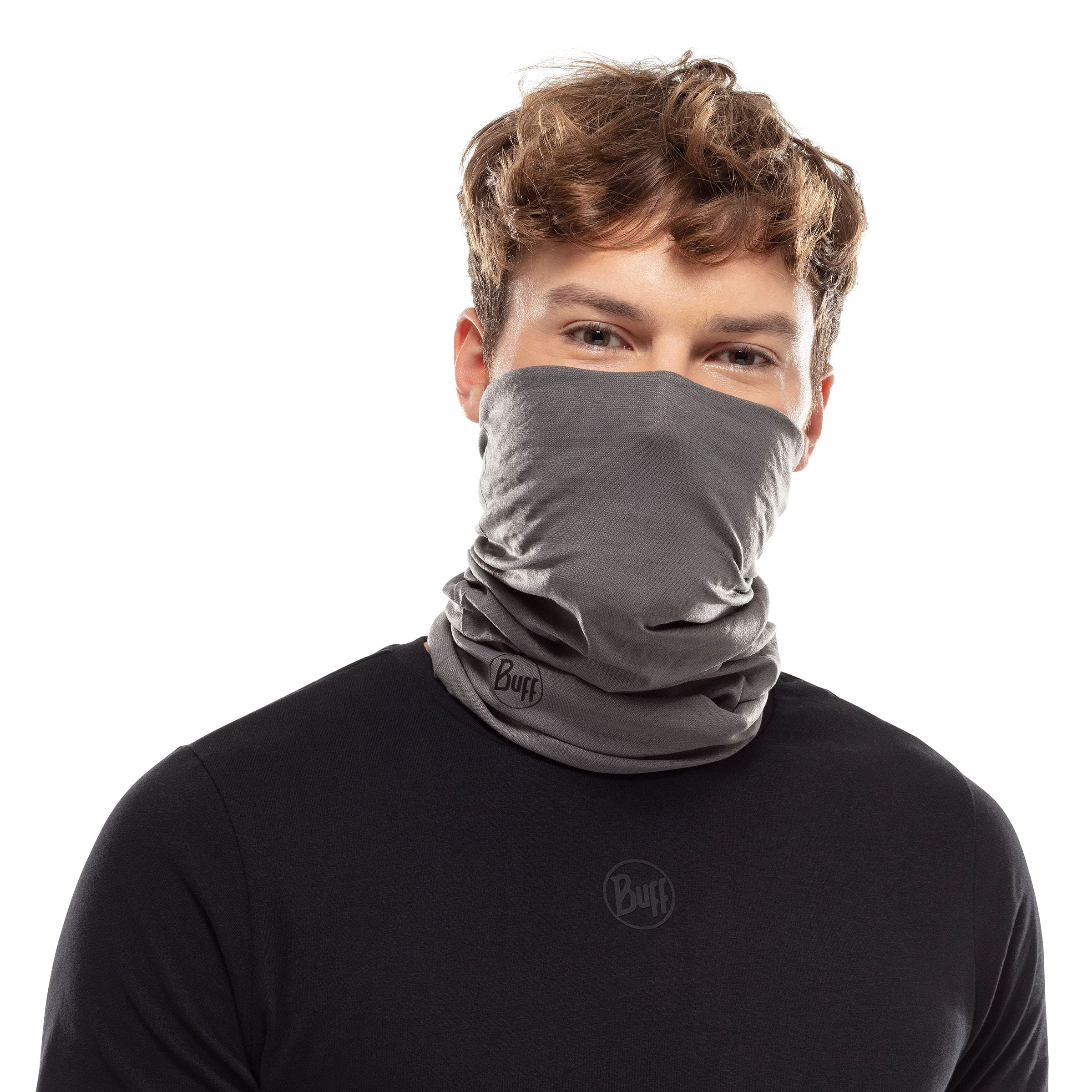 BUFF CoolNet UV XL Neck Gaiter, UPF 50 Sun Protection, Breathable, Cooling Bandana, Versatile, Quick Dry Face Mask, Sedona Grey, X-Large