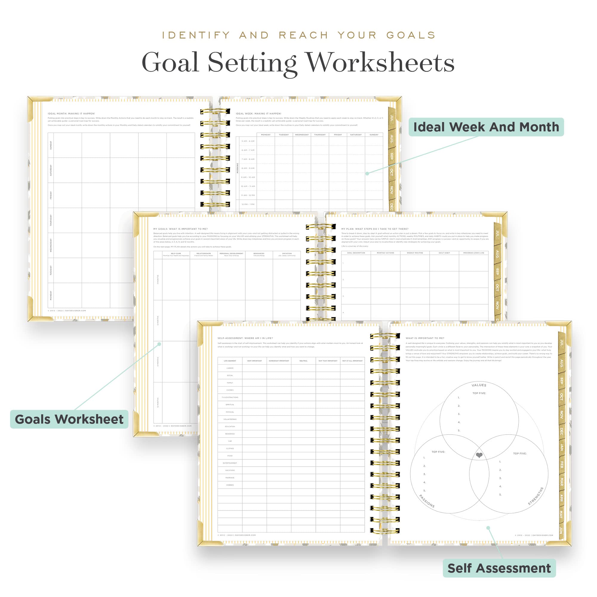 Day Designer 2023-2024 Daily Planner, July 2023 - June 2024, 7.4x9.5 Page Size (Chic)