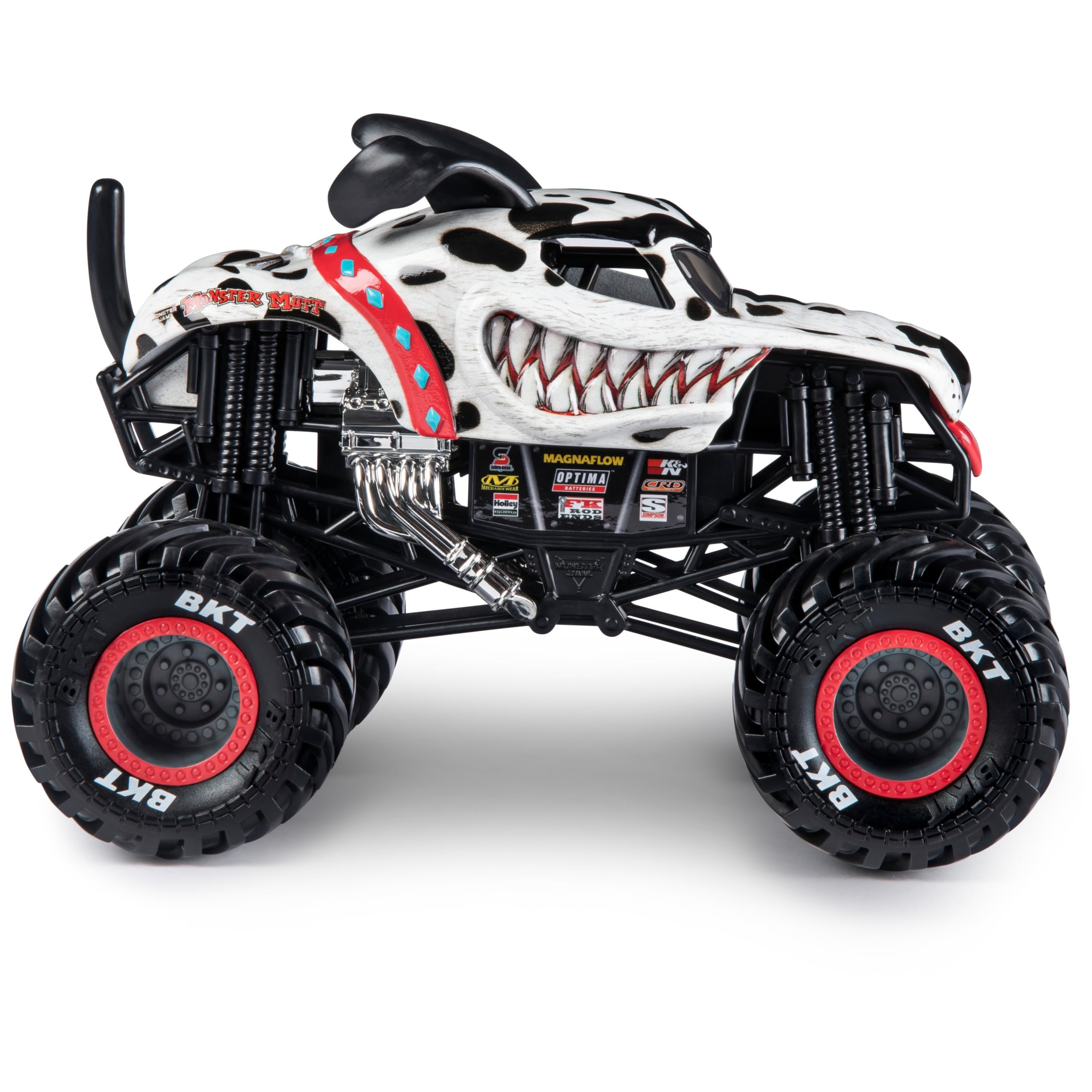 Monster Jam, Official Monster Mutt Dalmatian Monster Truck, Die-Cast Vehicle, 1:24 Scale