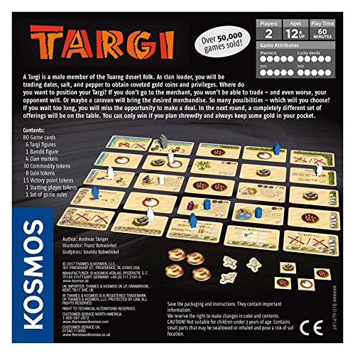 Targi Strategy Board Game Bundle with Mr Dice Drawstring Bag