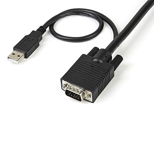 StarTech.com 2 Port USB VGA Cable KVM Switch - USB Powered with Remote Switch - KVM with VGA - Dual Port VGA KVM Switch (SV211USB),Black