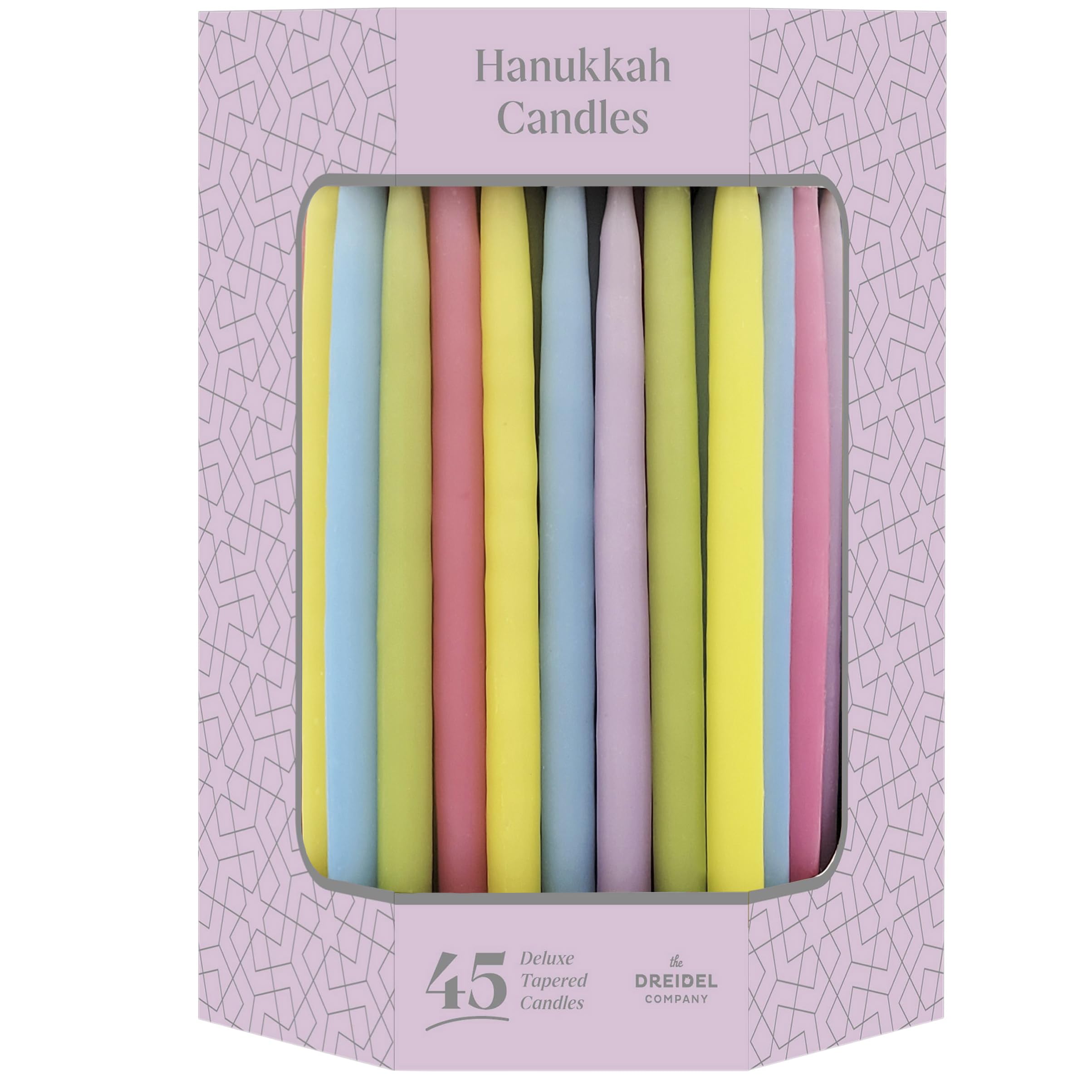 Hanukkah Candles Multicolor Pastel Deluxe Tapered Hanukkah Menorah Candles for All 8 Nights of Chanukah (Single)
