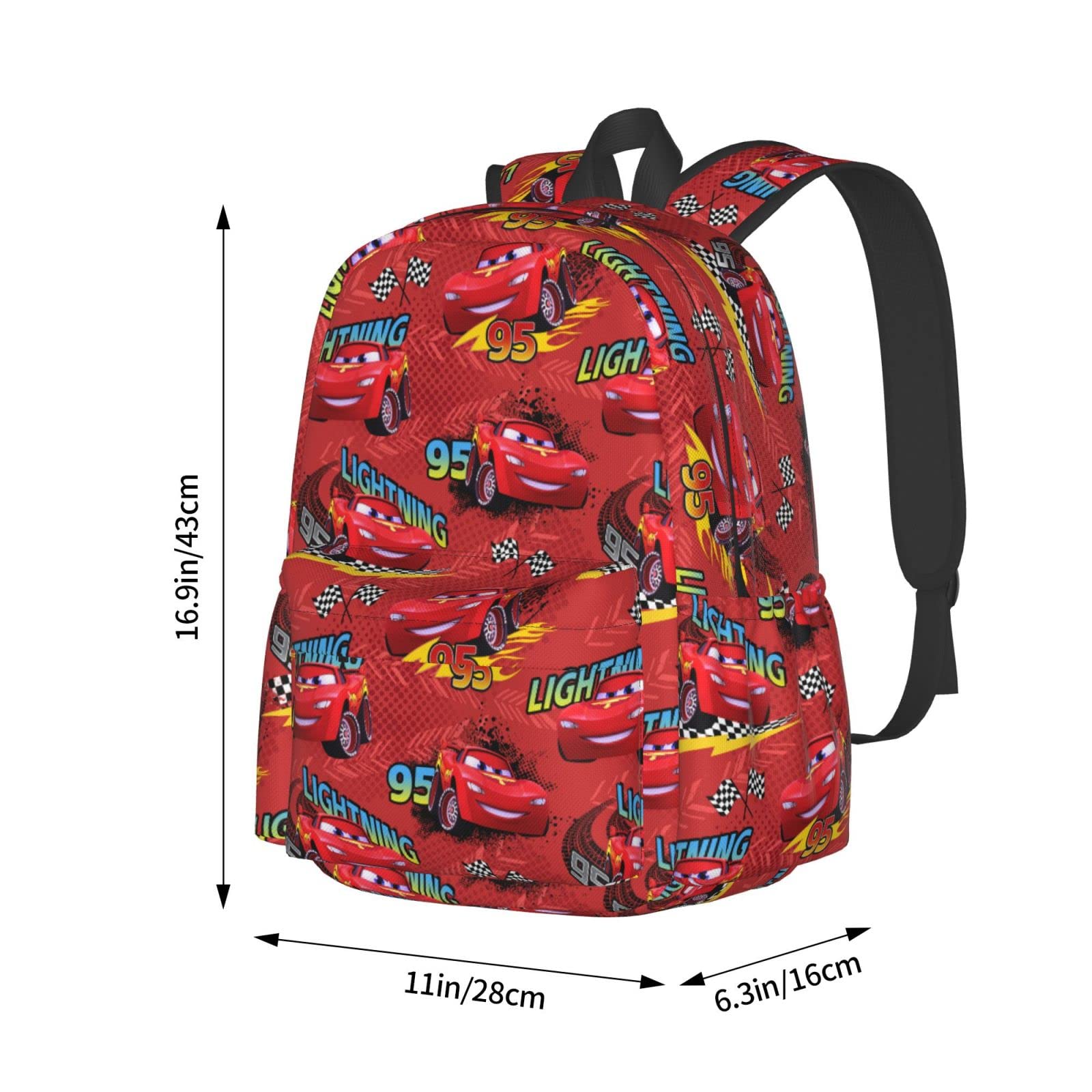 Car Cartoon backpack bag 16 Inch Large Capacity Laptop Backpack Casual Travel Sports Bag Durable Lightweight