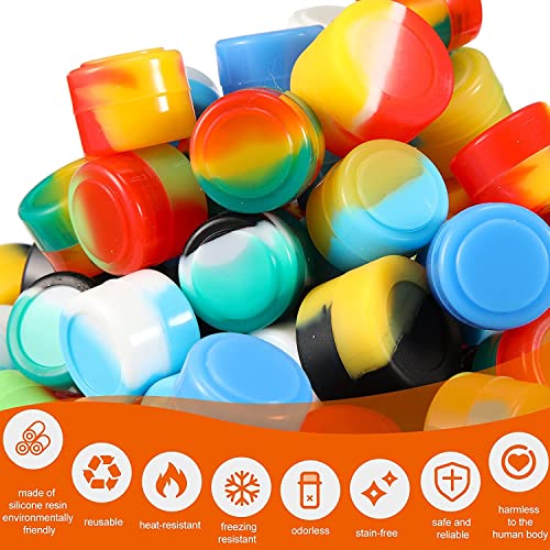 KUVIS 2ml Silicone Containers Concentrate Airtight Oil Non-stick Food Grade Jars (30)