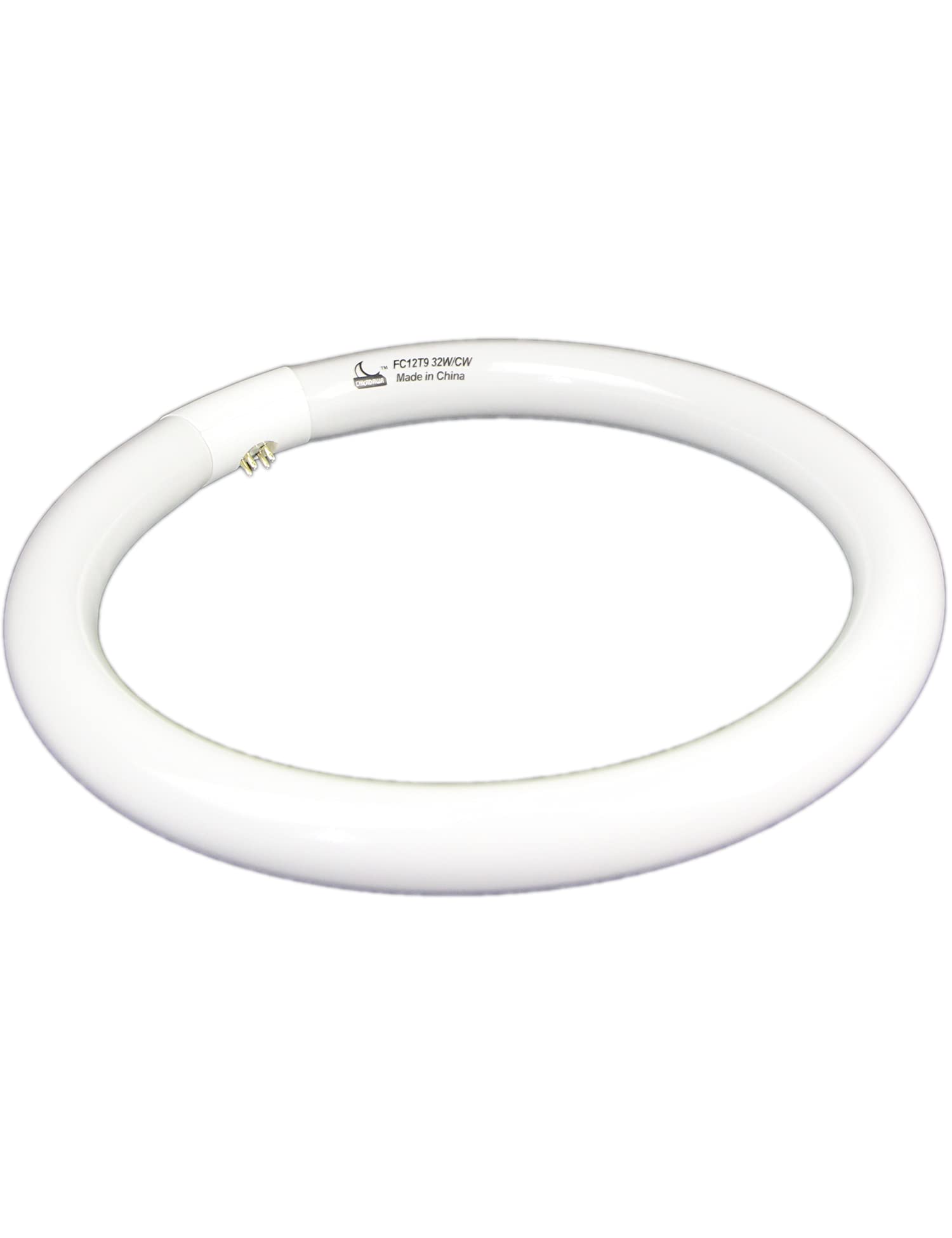 CHKADAWA FC12T9/CW Circline Fluorescent Light Bulb, 12 Inch T9 32W Circular Ceiling Fixture Round Bulb, 4100K Cool White 1900 Lumens, G10q 4 Pin Base, 2 Pack