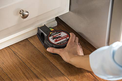 Tomcat Spin Trap for Mice, Fully Enclosed Mouse Trap Provides a Quick, No-Mess Kill, 2 Traps