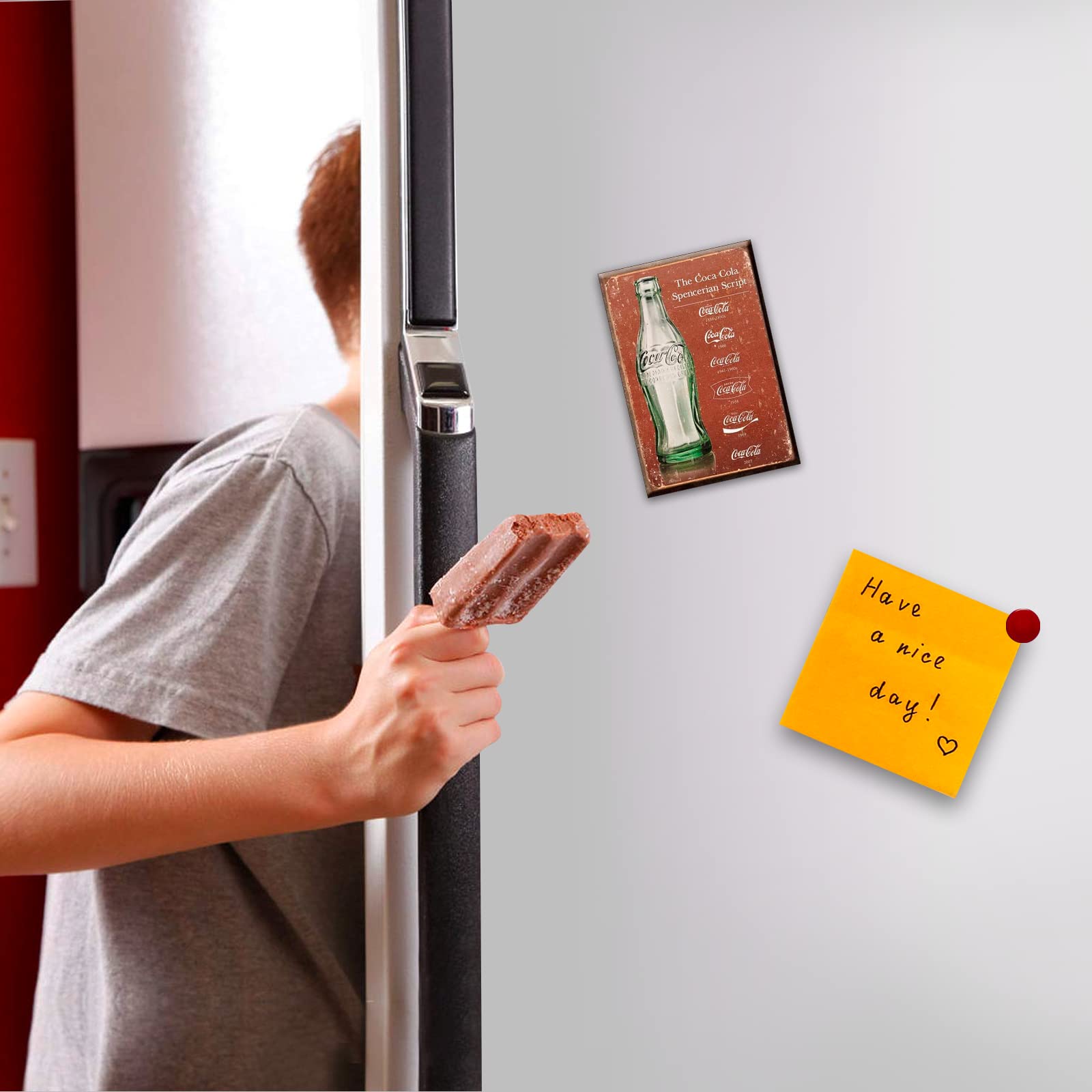 Desperate Enterprises Coca-Cola - Script Heritage Refrigerator Magnet - Funny Magnets for Office, Home & School - Made in The USA