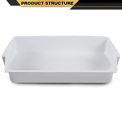 CNNELL WP2187172 Replacement Refrigerator Door Bin - WHITE- 2187172 Compatible with Whirlpool, Kenmore, Roper, Amana Crosley Estate Refrigerators