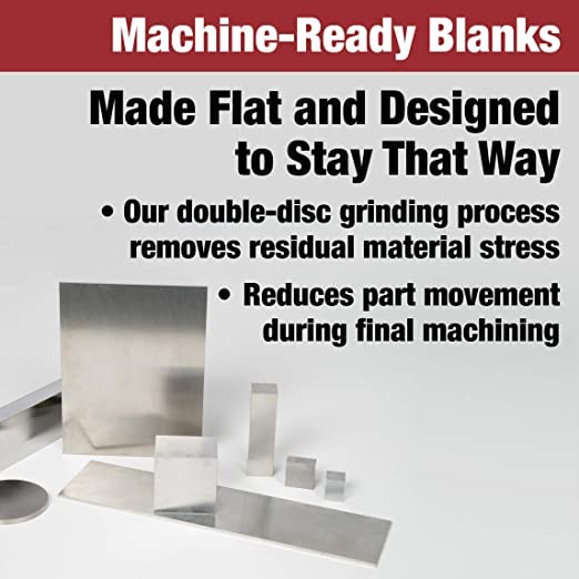 TCI Precision Metals 304 Stainless Steel Sheets Metal Plates Precision Ground Flat and Milled .250" Thick X 6.000 X 12.000