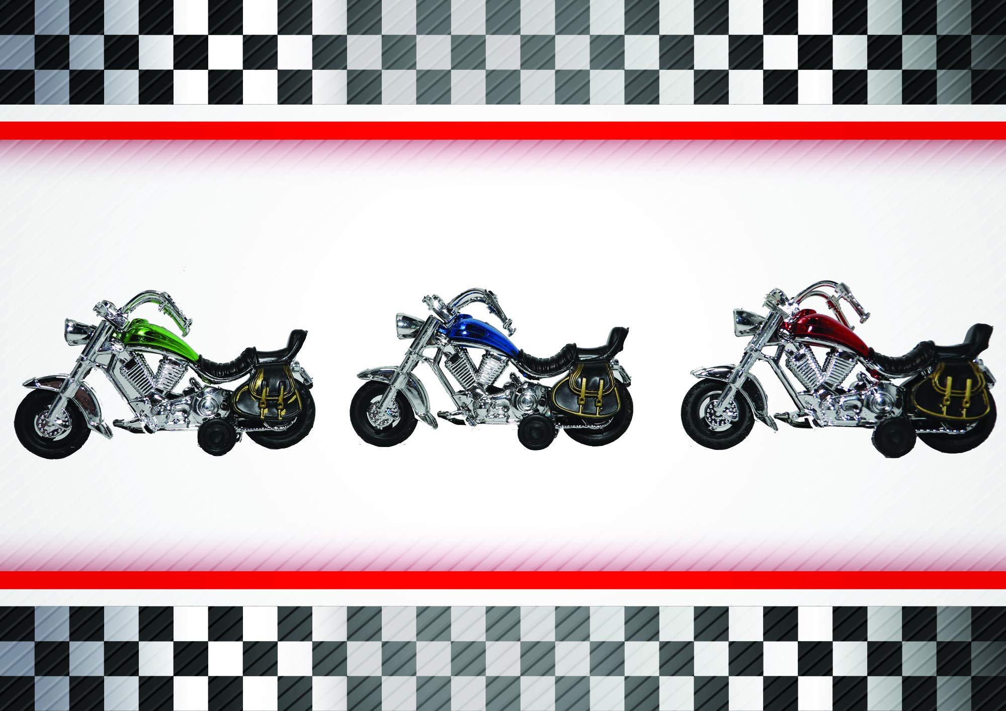 Pull-Back Motorcycle Toys for Boys & Girls | Fast and Fun Motorbike Toy Party Favors (6 Pack)