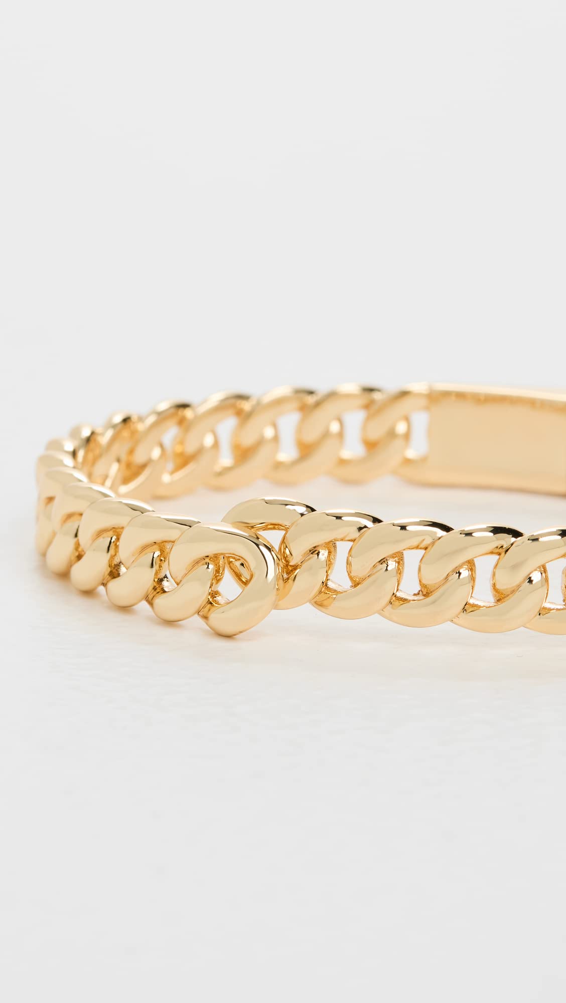 DEMARSON Women's Stella 3D Curb Chain Cuff, Gold, One Size