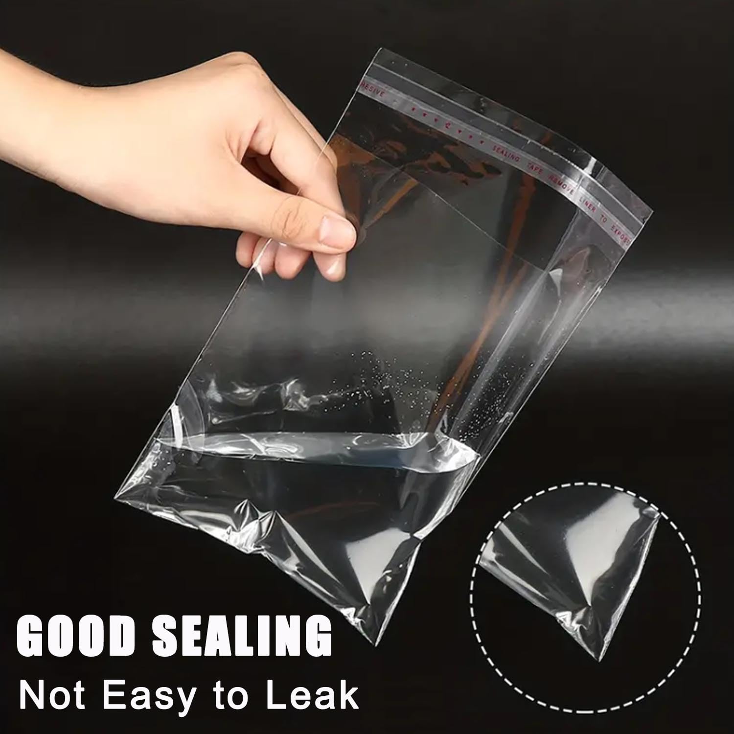 LonlyEagle 200 Pcs 5-1/2'' x 6-1/2'' Self Sealing Cellophane Bags,Clear Cellophane Cello Bags,Fit 5 X 6 Inch Cards Photos, A7 Envelopes Candy,Self Adhesive for Packaging Gifts,Cookies,