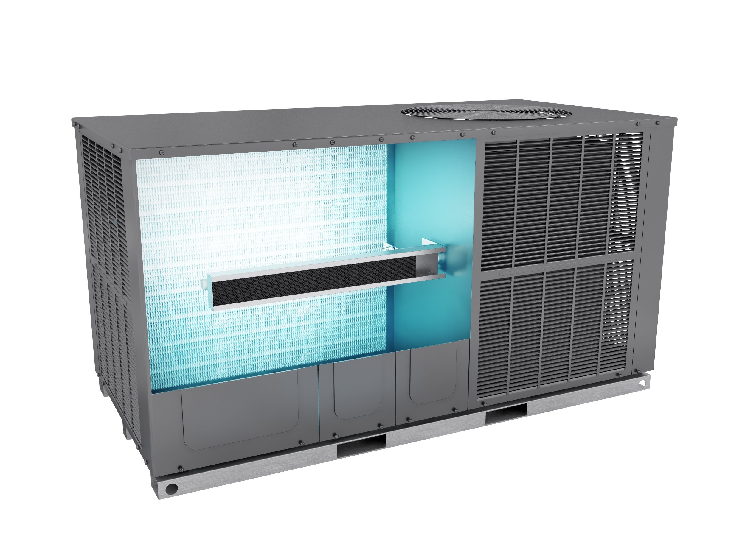 Pure UV Whole House PCO UV-C Light system with Activated Carbon filter with magnet for HVAC Ac air conditioning coil. 16.75" long