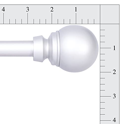 INTERIOR LIVING AZ71831US End Curtain Rod, 48-86", Satin Nickel