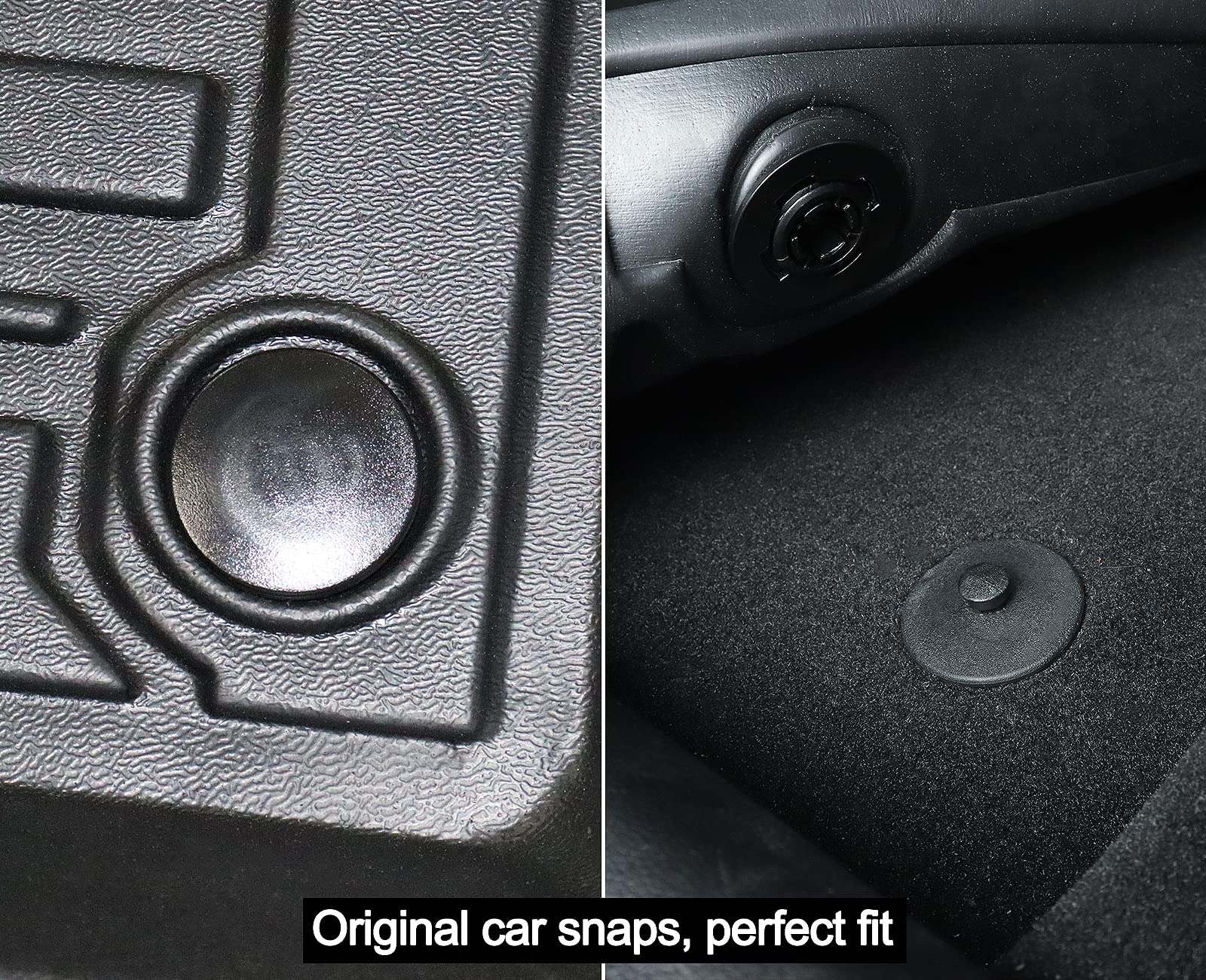 Car Floor Mats 2 Rows and Cargo Liner Set Black Compatible for 2020 2021 2022 2023 2024 Ford Escape All-Weather Rubber Mat Protection Black