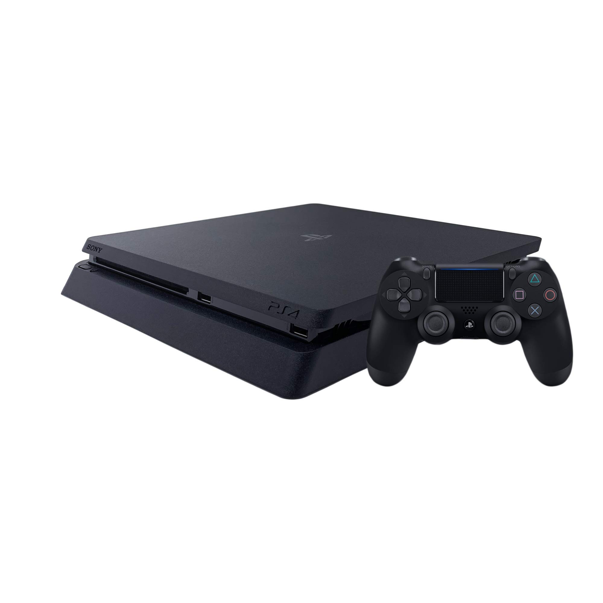 Sony Playstation 4 Slim Gaming Console with DualShock 4 Wireless Controller, 2TB SSHD Hybrid Drive, Black (Renewed) [Video Game]