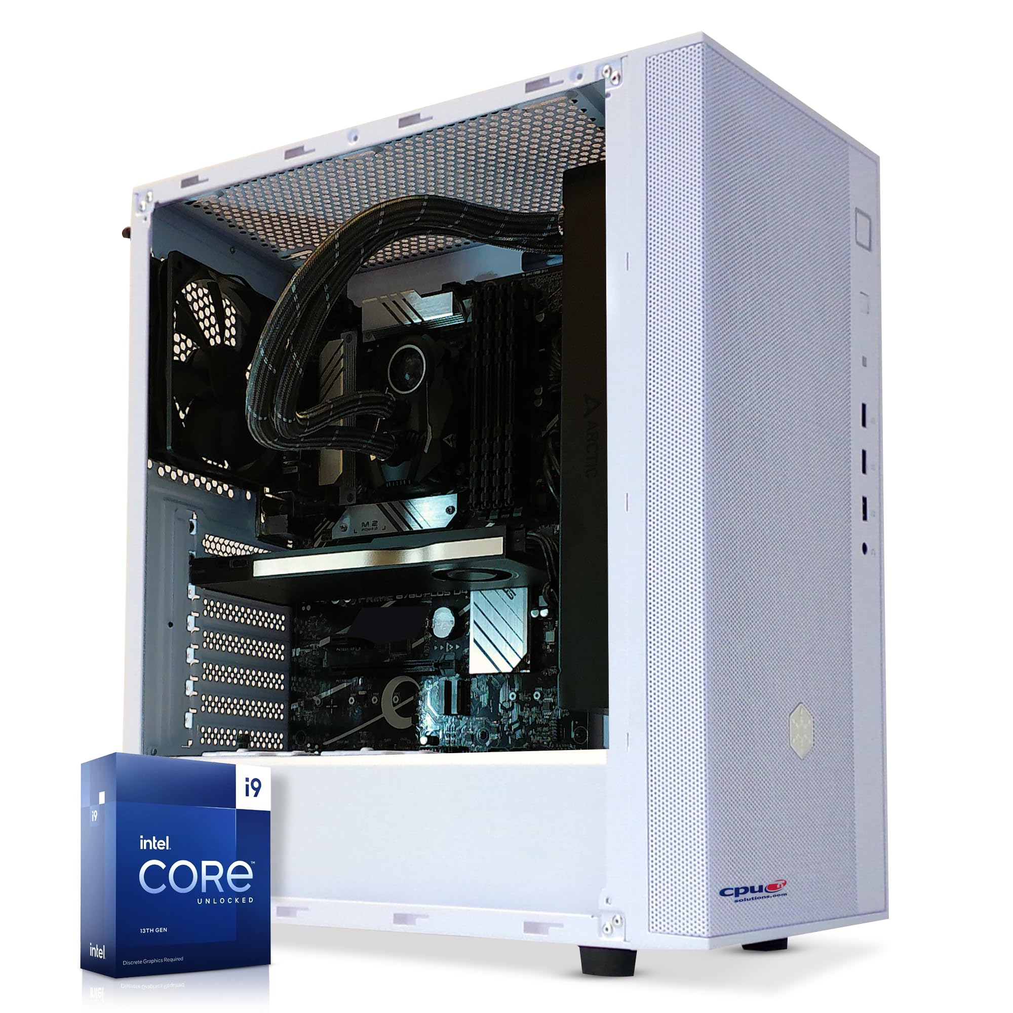CPU Solutions Express Video Editing PC, CEV-8910-4K 8K 3D Video Editing Workstation - Intel i9-14900KF, 6.0GHz 24-Core, 128GB DDR5, 2TB NVMe SSD, Quadro RTX A4000, Windows 11 Pro Computer Tower
