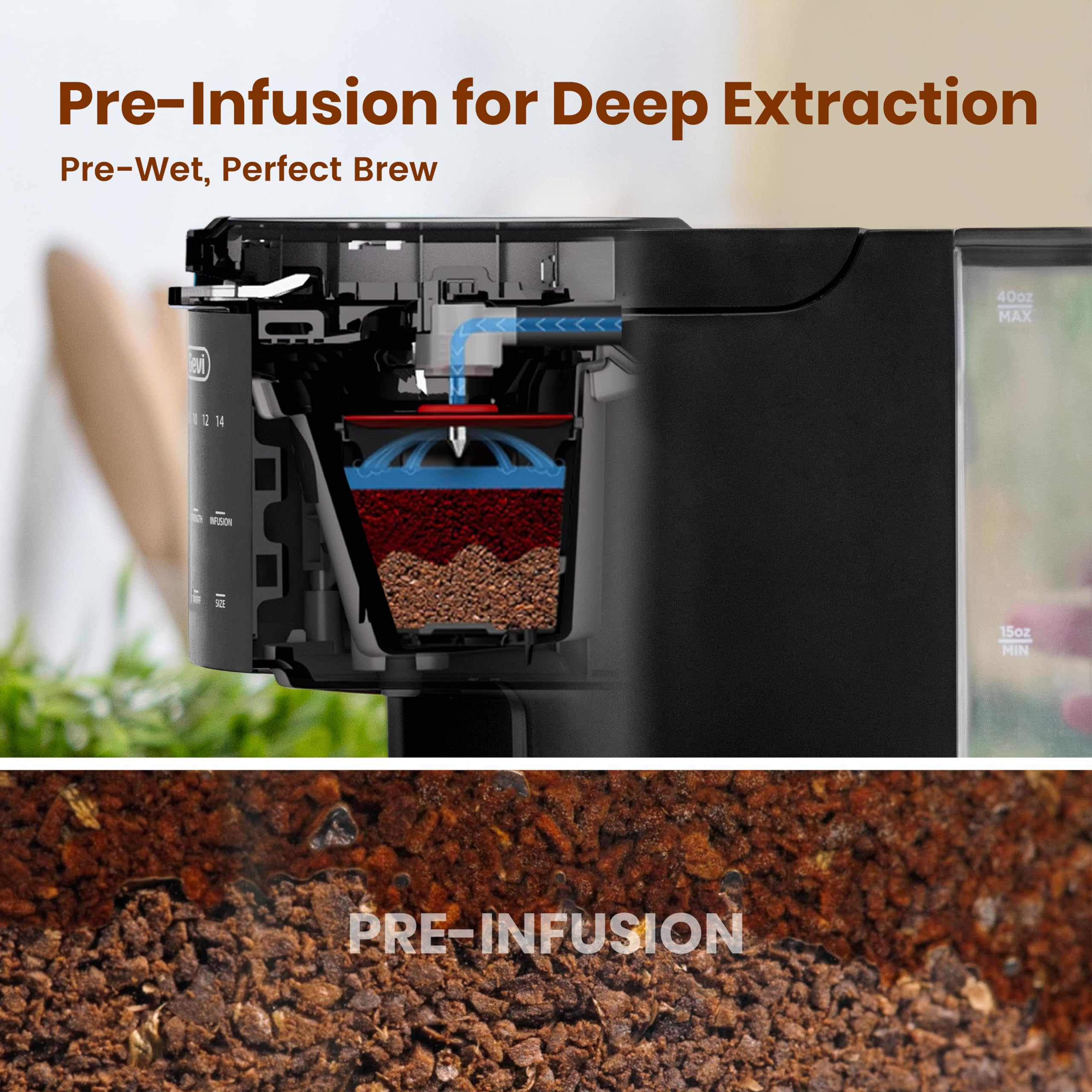 Gevi EzPod Compact Single Serve Coffee Maker,
