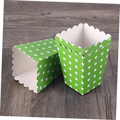 TIDTALEO 24pcs Popcorn Boxes Disposable Containers Popcorn Containers Popcorn Boxes Container Party Decoration Supplies Snack Box Foldable Decorative Items Dot Design Snack Box