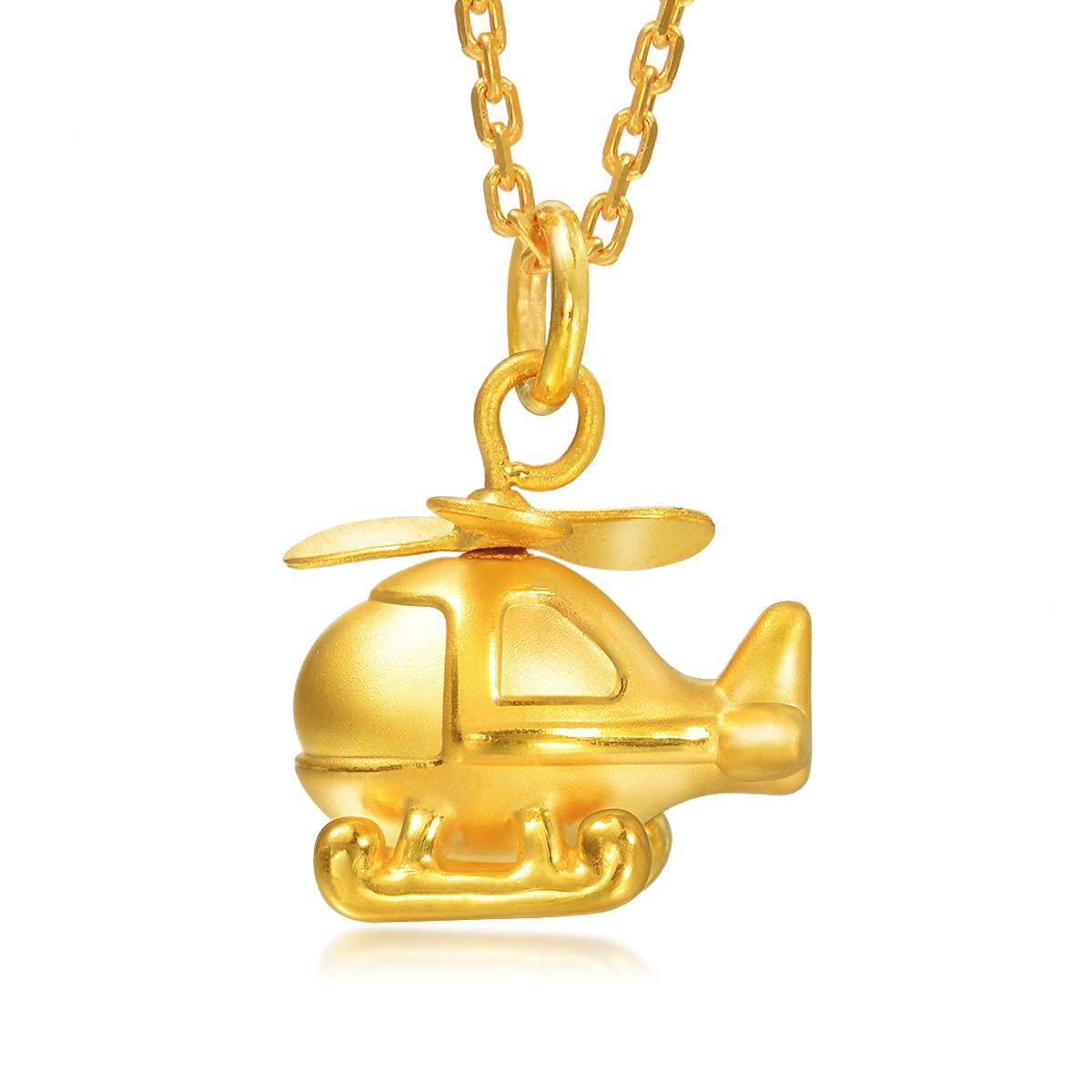 CHOW SANG SANG Chinese Gifting Collection 999 24K Solid Gold Helicopter Bell For Tiny Size Pendant only for Women 81417P