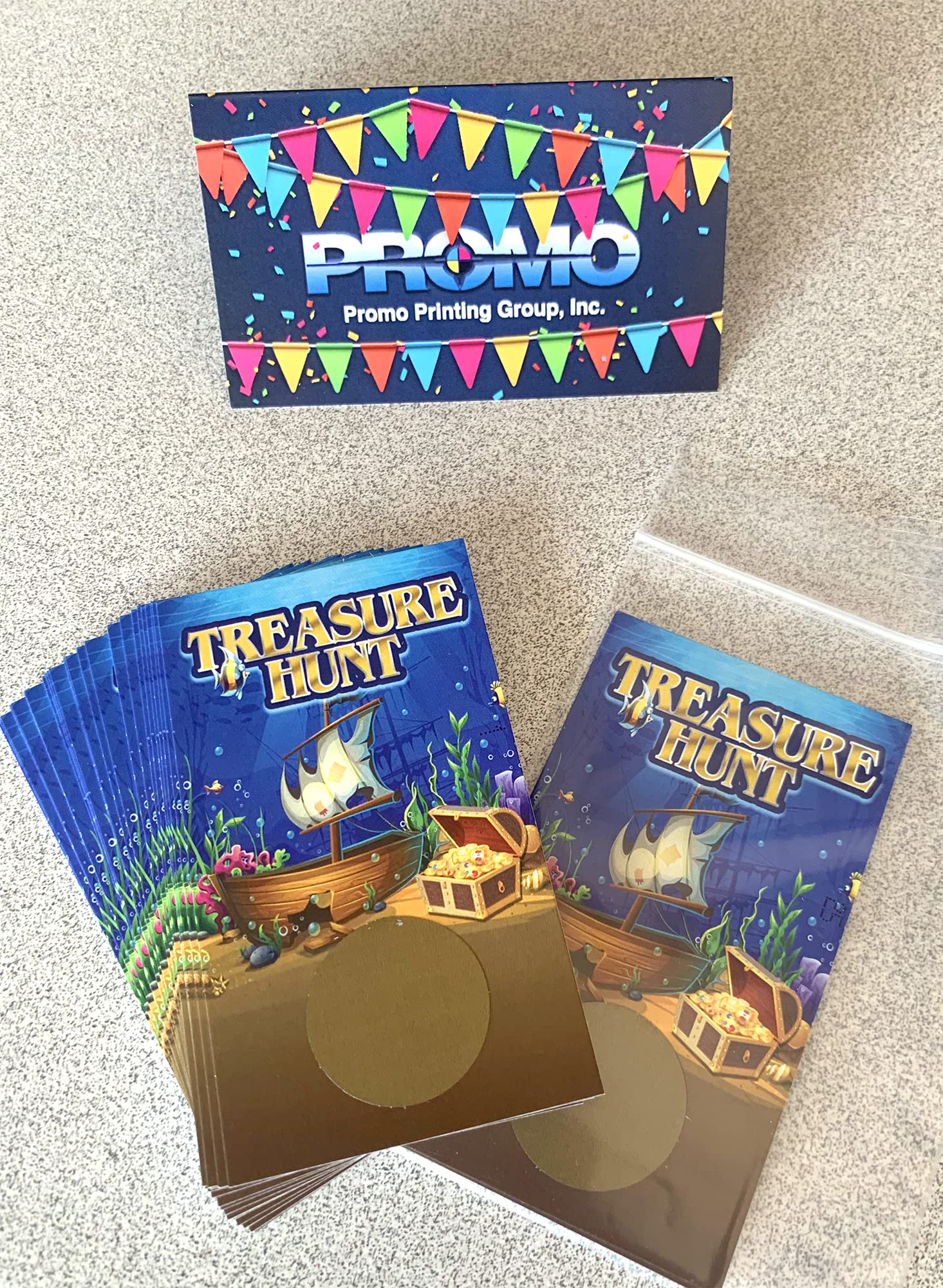 PROMO PRINTING GROUP, INC. Treasure Hunt Scratch Off Cards - (30 Cards) - Scratch & Win Game for Adults - Scratch Off Raffle Tickets for Parties