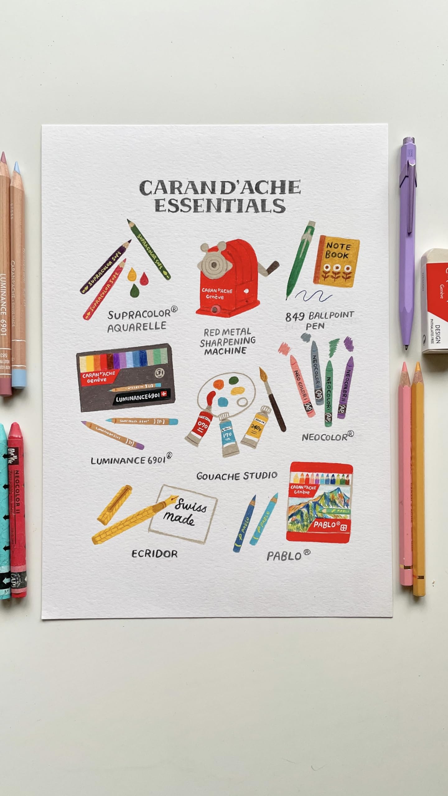 Caran d'Ache Luminance 6901 Clr Pncl Set 76 Artist Rng