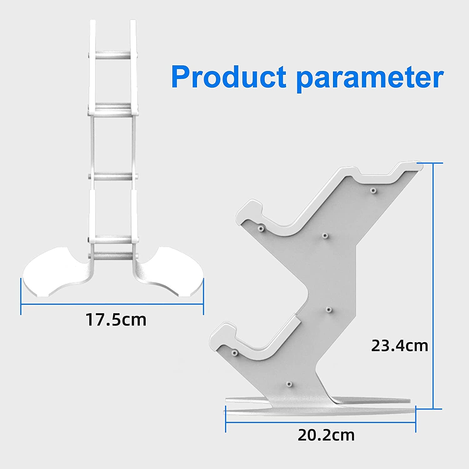 Controller Holder, Game Controller & Headset Stand for Xbox One, Xbox Series X/S, NS, PS4, PS5, PC, Headset, DOYO Aluminum Metal Headset Mount Universal Organizer for Gamepad Gaming Accessories，White