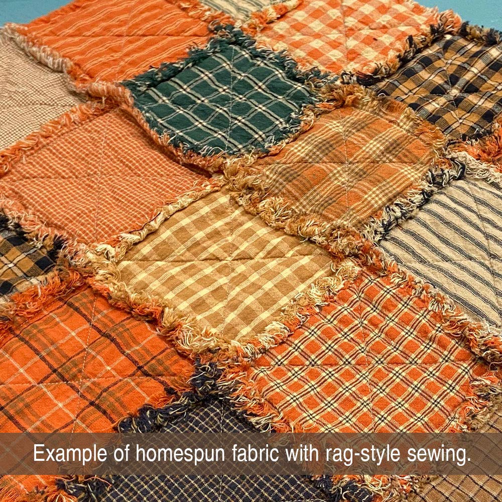 Honey Mustard Homespun Cotton Plaid Fabric by JCS - Sold by The Yard