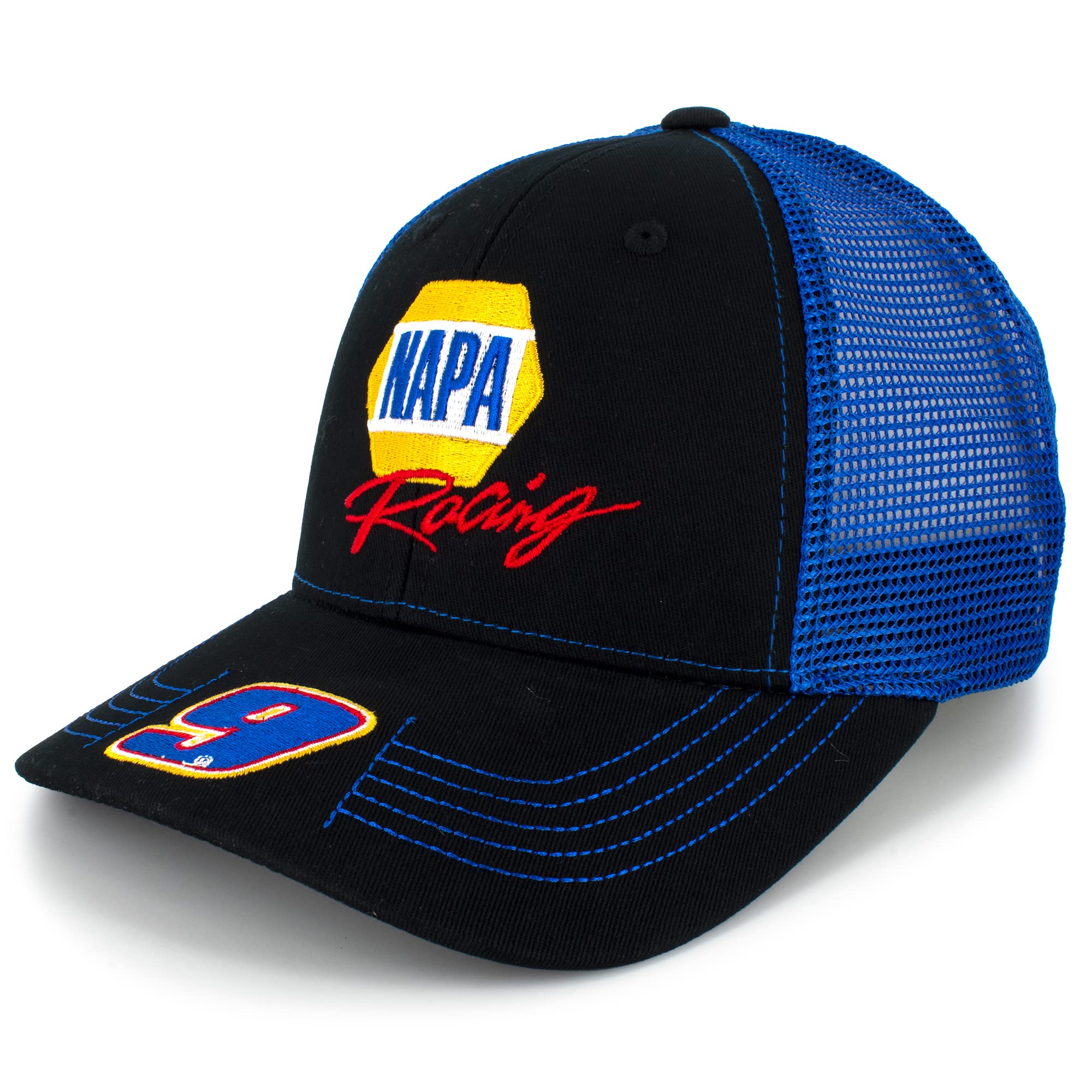 Checkered Flag Sports Chase Elliott Victory Lane NAPA Racing Team Mesh Hat Black/Blue