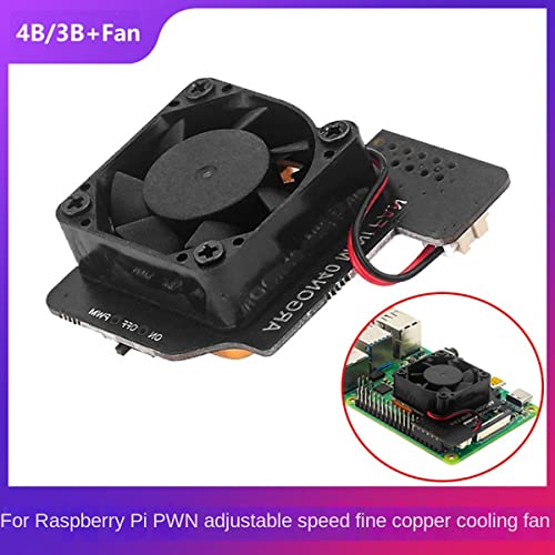 Erhai for Raspberry Pie 4B/3B/3B+/3A+ 12 GPIO Power Supply Radiator Switch Radiator with Copper Metal Base ON/Off