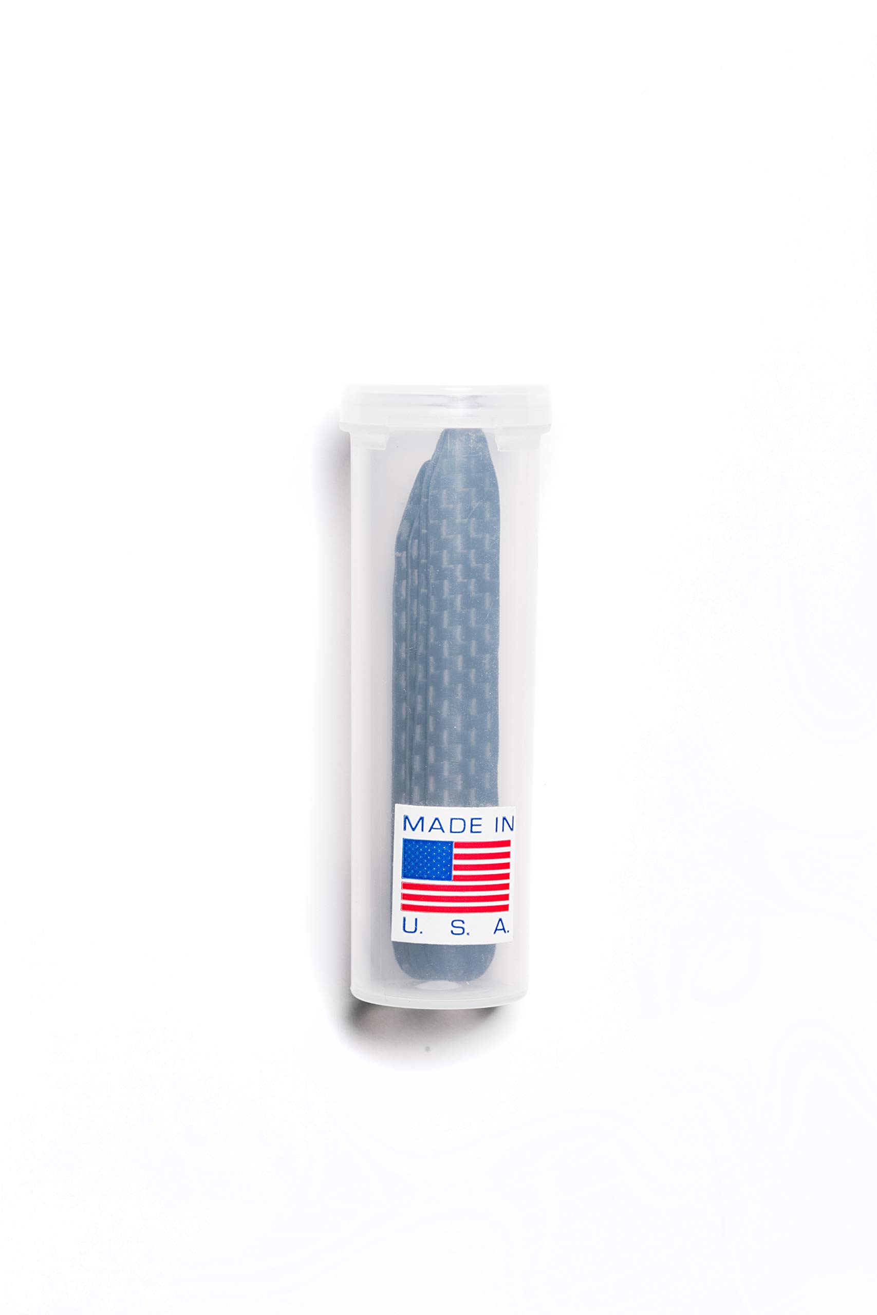Carbon Fiber Collar Stays Set - Collar Stiffeners - Mens - 2 Pairs - 2.5" and 2.75" with Case - Black - Non Metal Collar Stay
