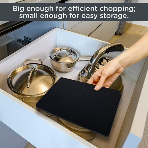 Conrad Shopping Cutting Board, HDPE Plastic Chopping Board, Kitchen Essentials Accessories Boards, Large Size 18 x 12β (Black)