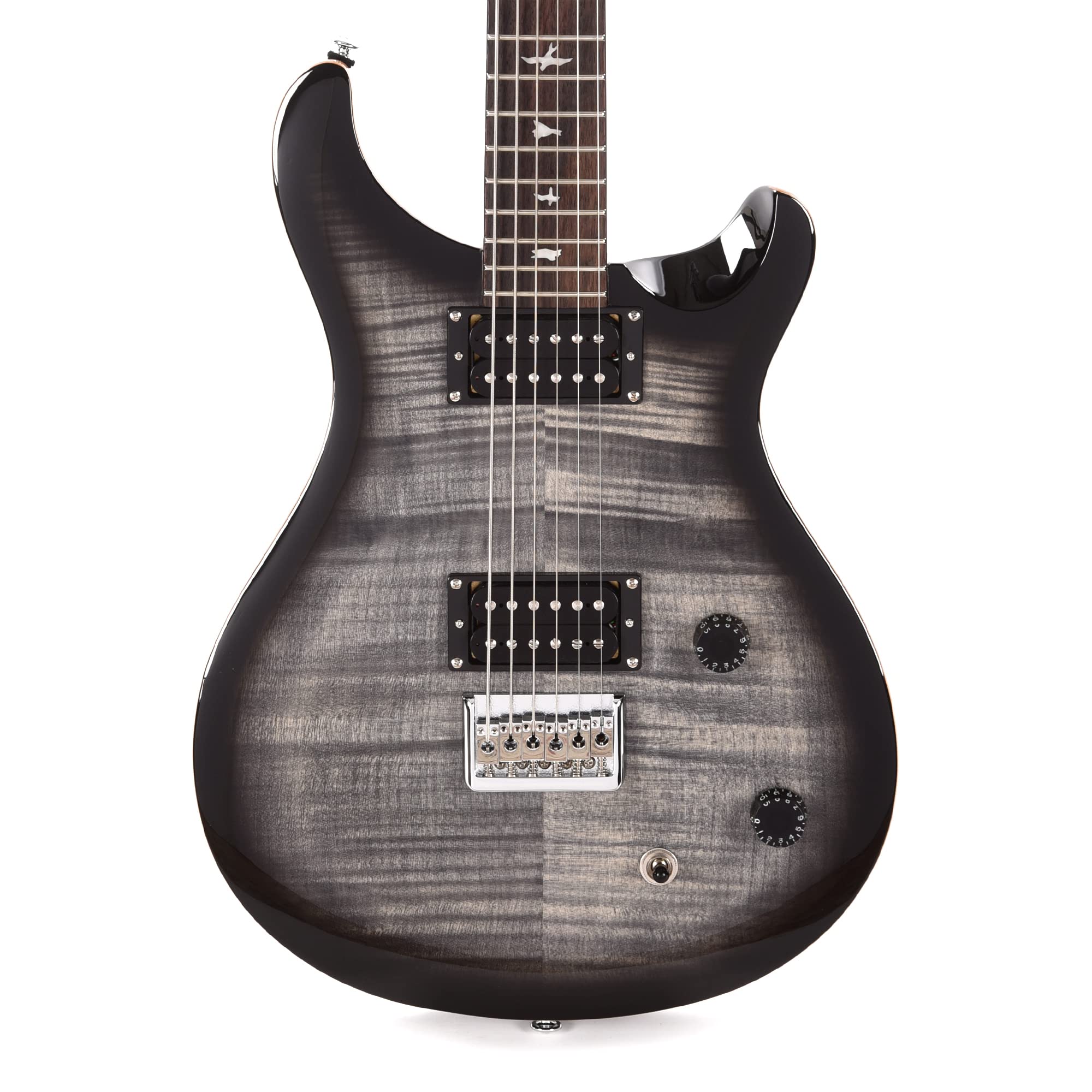 PRS Guitars 6 String SE 277 Baritone Charcoal Burst with Gig Bag, Right (100466:CA)