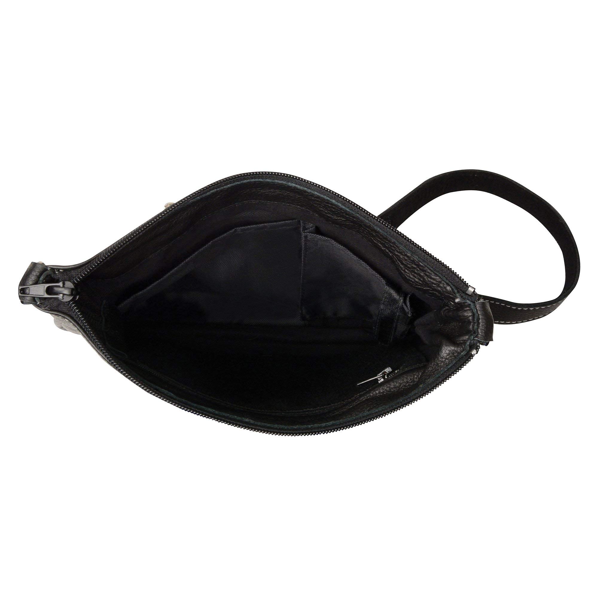 Milwaukee Leather MP8810 Women's Distress Brown Chain Strap Riveted Shoulder Bag - One Size