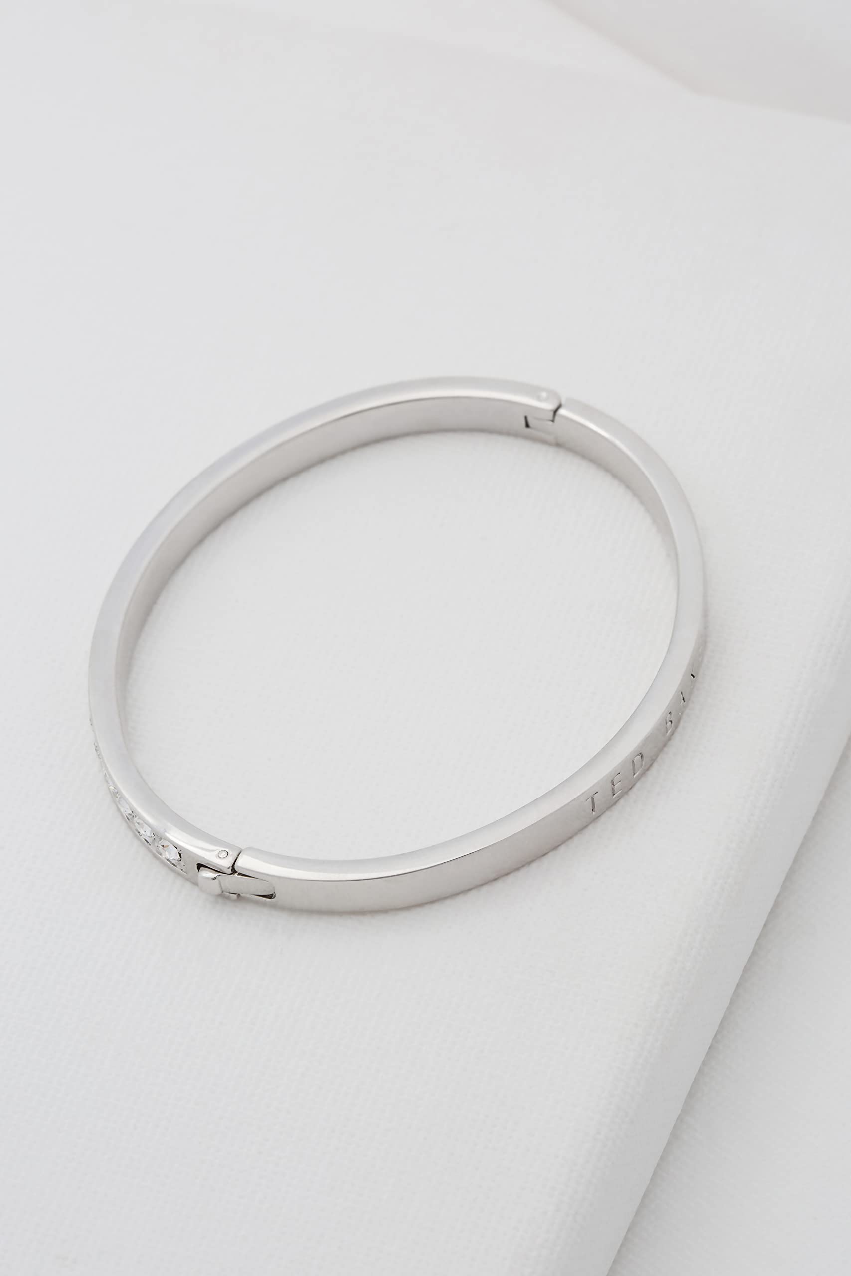 Ted Baker London Clemara Hinge Crystal Bangle Bracelet for Women (Gold Tone)