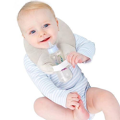 OKHOTCUL Baby Bottle Holder, Bottle Holder for Baby self Feeding, Baby Self Feeding Cushion, Baby Feeding Pillow, BPA-Free, Non-Toxic, Nursing Pillow for Breastfeeding, with Adjustable Waist Strap