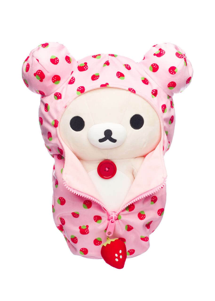 San-X Original Rilakkuma Sleeping Bag Plush Series (Korilakkuma - Strawberry)