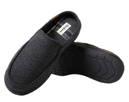 Dearfoams Men's Indoor/Outdoor Breathable Memory Foam Clog Slippers in Black 7-8 Small