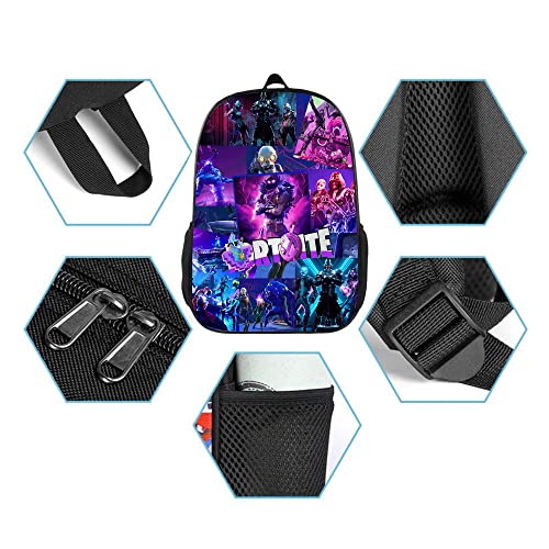HHZIYA Gaming Backpack 3D Toddle Kids Schoolbag Casual Lightweight Bookbag Large Capacity Laptop Bags with Key Pendant