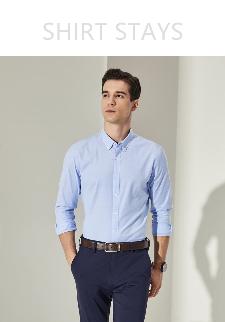 color river Shirt Stays For Men,Elastic I Shape Adjustable Uniform Locking Clamp Braces Premium shirt tuckers for men, Black (D-I)