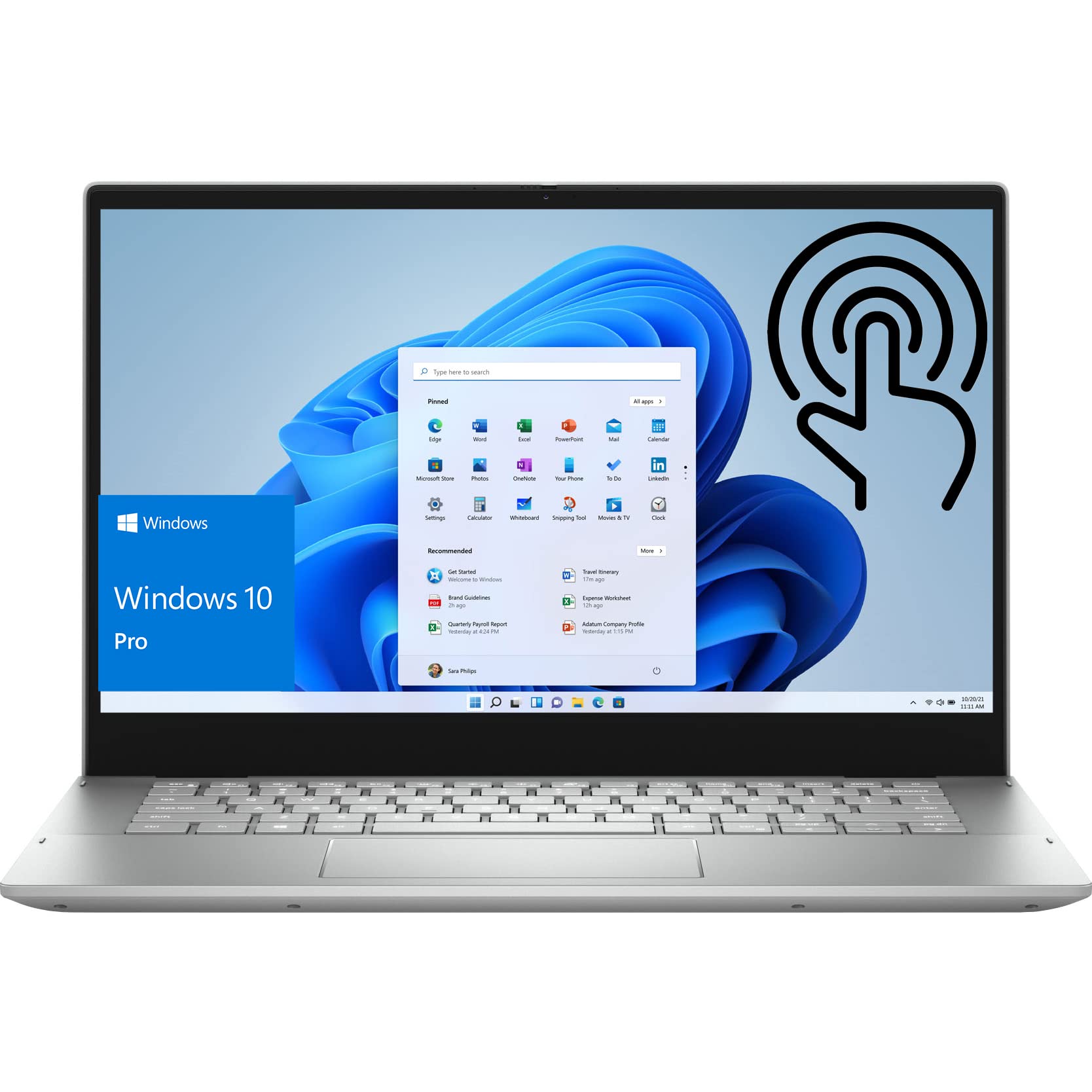 Dell Inspiron 14 5406 2-in-1 14" Touchscreen Business Laptop, Intel i3-1115G4 (Beat i5-10210U), 64GB DDR4 RAM, 2TB PCIe SSD, Backlit Keyboard, Bluetooth 5.1, WiFi 6, Platinum Silver, Windows 10 Pro