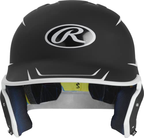 Rawlings | MACH Batting Helmet | Matte Black/White | Senior (6 7/8" - 7 5/8")