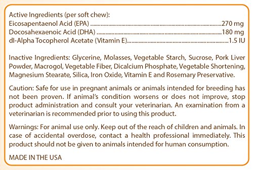 Healthy Breeds Pomeranian Omega HP Fatty Acid Skin and Coat Support Soft Chews 60 Count