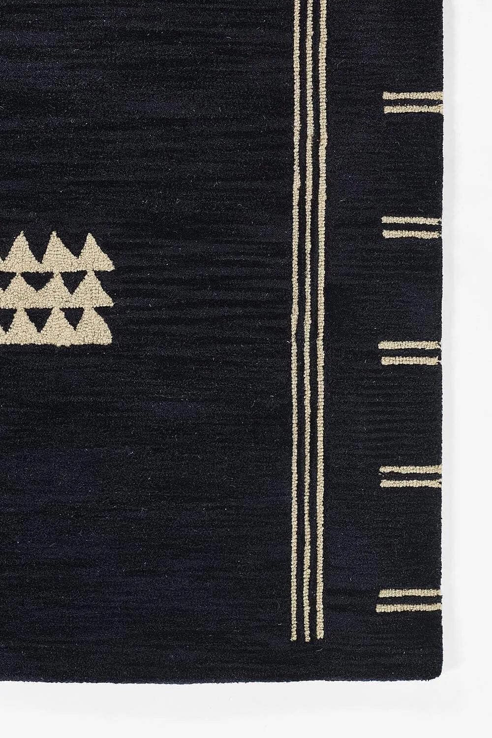 Momeni Simba Wool Hand Tufted Contemporary Indoor Area Rug, Navy, 5' X 8'