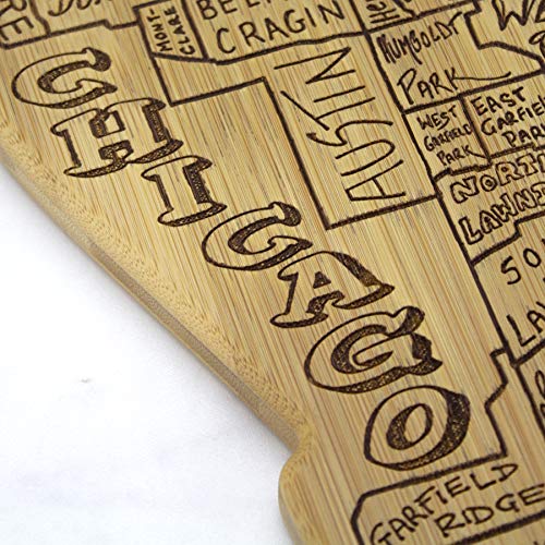 Totally Bamboo Chicago City Life Cutting Board, 7-7/8" x 15-3/4"