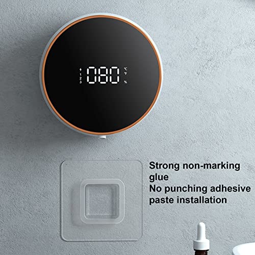 C-LARSS Automatic Soap Dispenser, Foaming Wall Mount Foam Rechargeable Soap Dispenser, Smart Electric Wall Soap Dispenser for Bathroom, Kitchen, Commercia Black