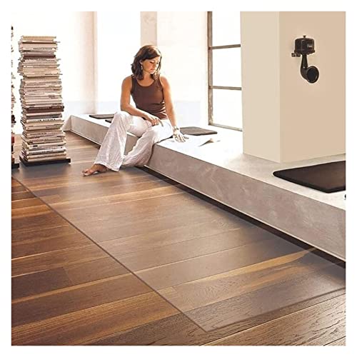 Clear PVC Desk Chair Mat 1.5mm plastic carpet protector roll Hallway Area Rug, Floor Protector Mat PVC Non-Slip Protector Mat, Area Rug Large Clear Vinyl Runner Rug chair mat for carpet floors,85-165c