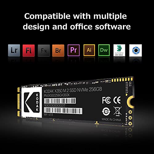 ERYUE X350 M.2 NVMe SSD Solid State Drive PCle NVMe with 3D NAND 256GB Super Speed