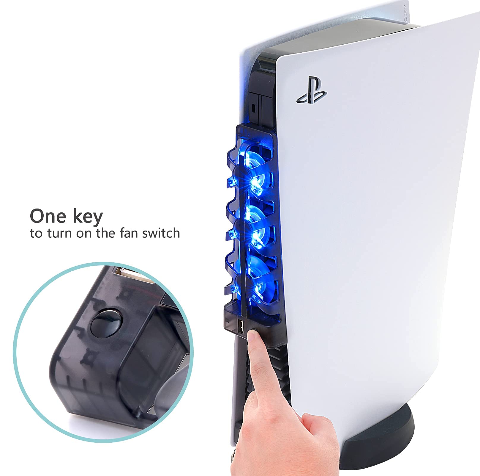 PS5 Controller Accessories, PS5 Controller Charger Station and PS5 Cooling Fans with LED Indicator